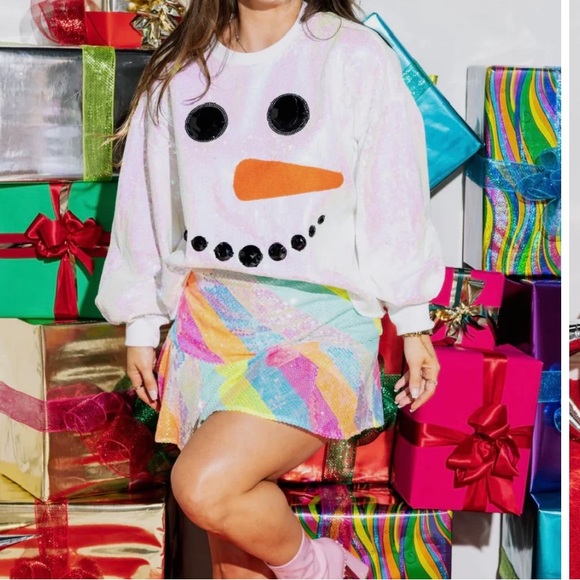 QUEEN OF SPARKLES | Sweaters | Queen Of Sparkles Snowman Sweatshirt ...
